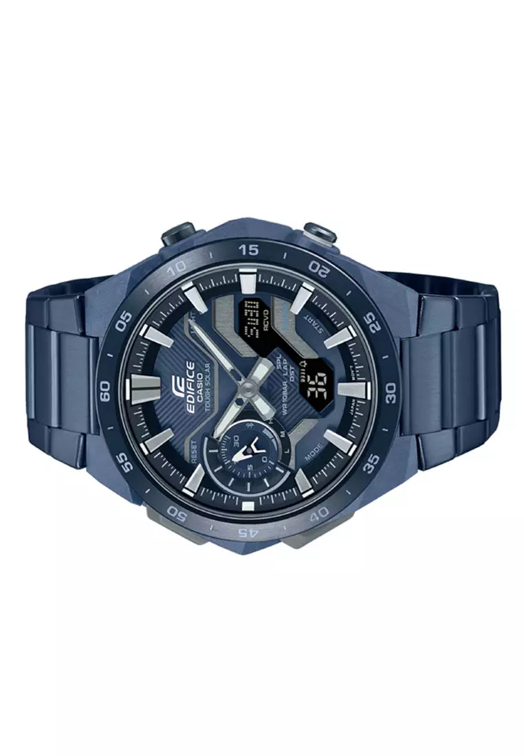 Buy Casio Edifice "Cool Blue" Digital Analog Bluetooth Solar Watch ECB-2200CB-2A 2025 Online ...