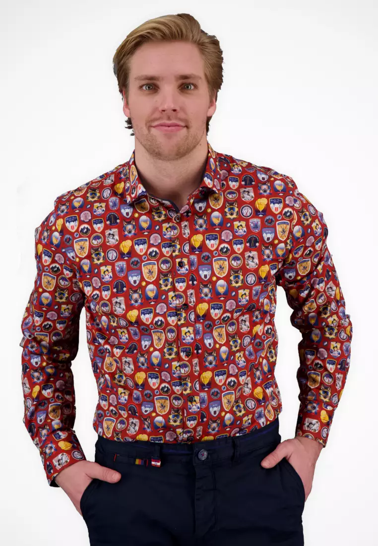 Buy A Fish Named Fred Badges Design Long Sleeve Shirt 2026 Online | ZALORA