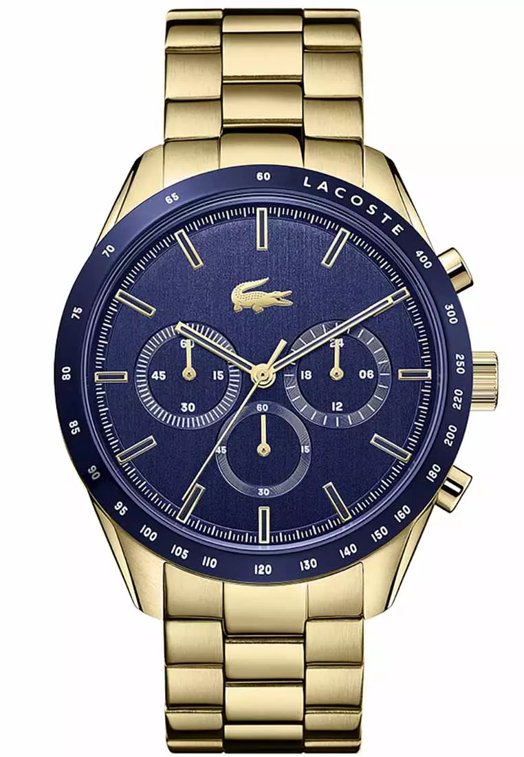 Buy Lacoste Boston Men's Watch Ionic Plated Thin Gold Steel Strap ...