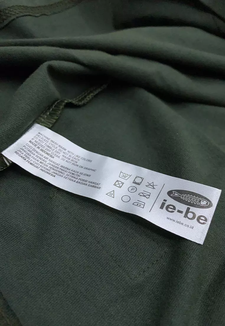 Jual IEBE Kaos Polos Tangan Panjang IEBE Casual Green Army I1HL8064GMY ...