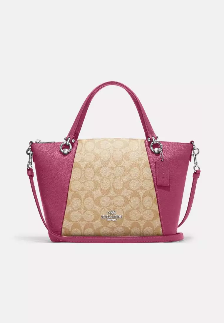 Jual Coach Coach Kacey Satchel In Signature Canvas Lt Khaki Lt Raspberry Original 2025 | ZALORA ...