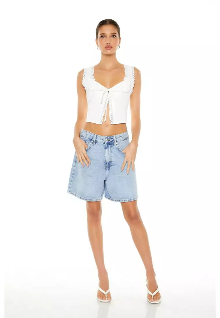 Buy Forever 21 Crochet Lace Crop Top 2024 Online Zalora Philippines