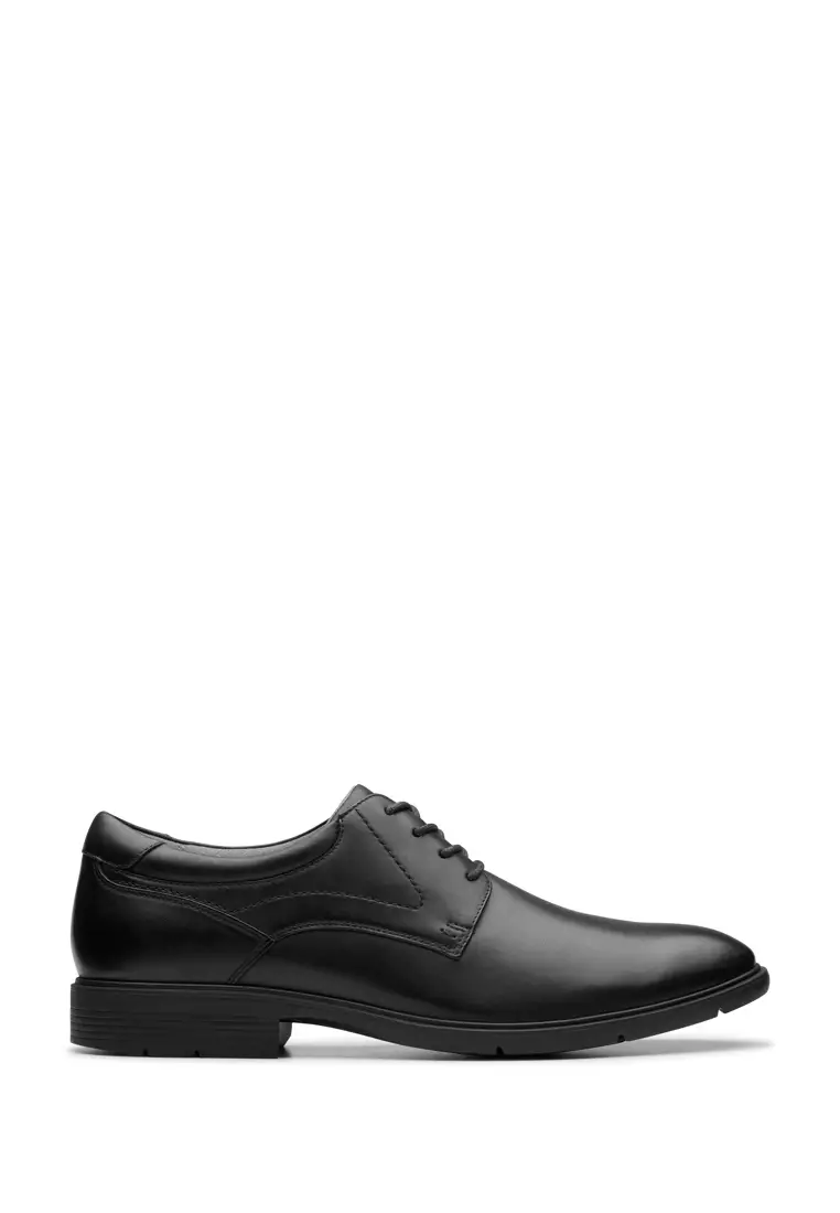 Buy CLARKS Mens Eldredge Plain Formal Shoes - Black Leather 2025 Online ...