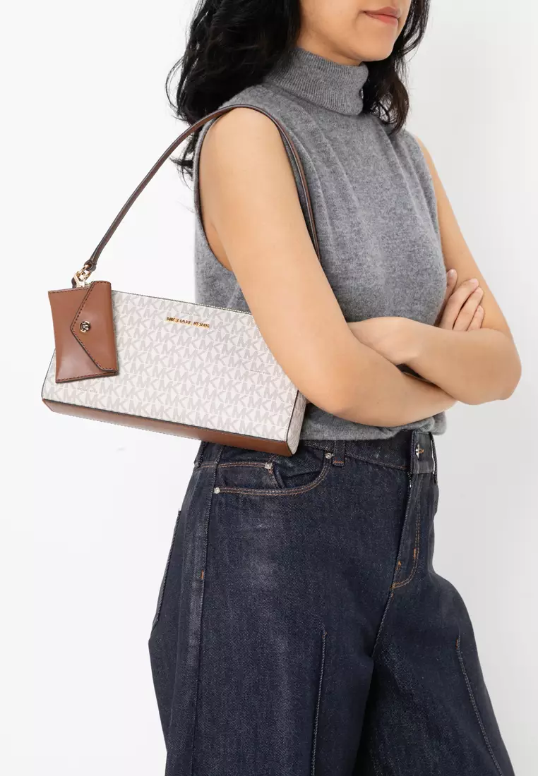 Michael Kors Vincent Monogram Medium Pouchette Bag With Card Case (nt ...