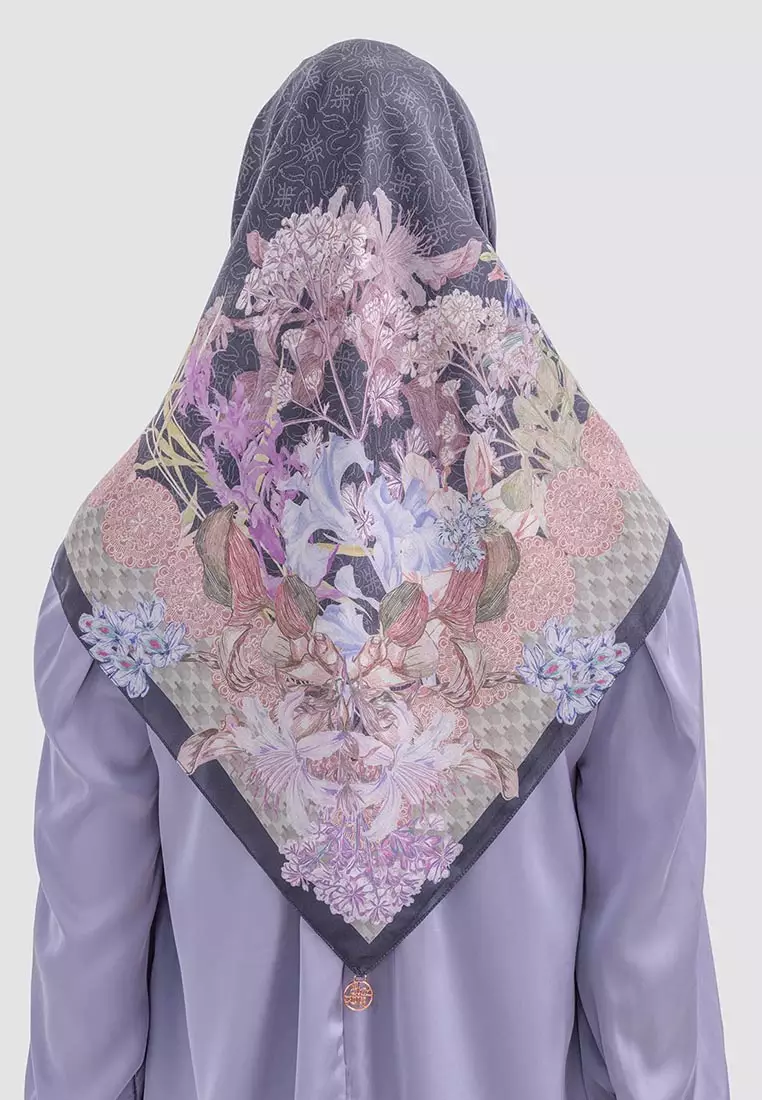 Jual Riamiranda Ria Miranda Charcoal Grey Samima Scarf Original 2024 ...