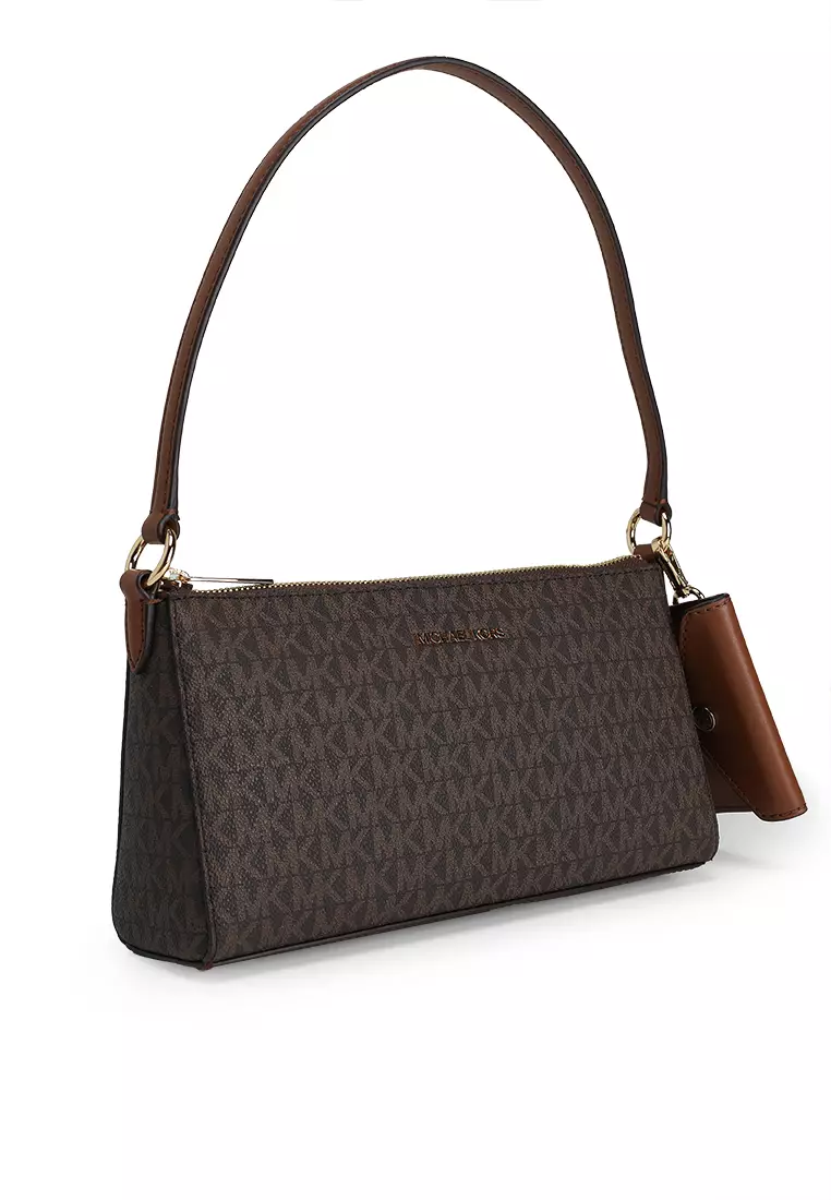 Jual MICHAEL KORS Vincent Monogram Medium Pouchette Bag With Card Case ...