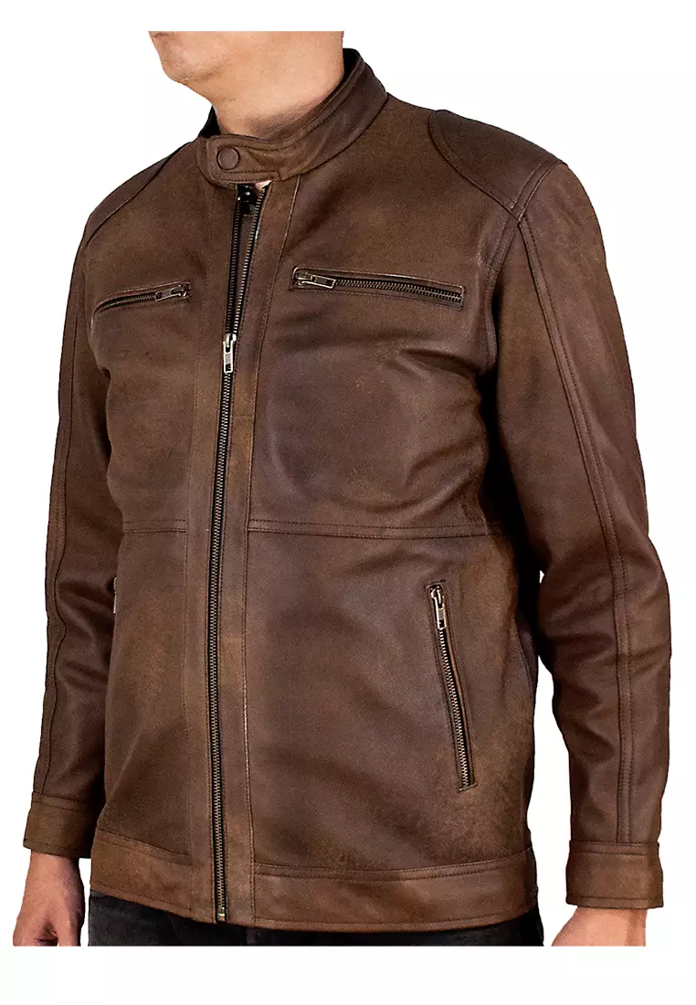 Jual JAVA SEVEN Java 7 Leather JAKET PRIA [JVJ 922] Kulit Asli Original ...