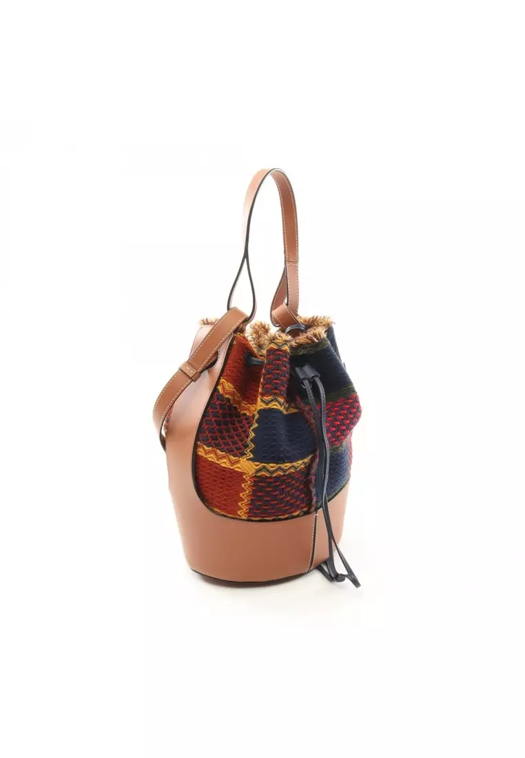 LOEWE Pre-Loved LOEWE balloon bag Medium Shoulder bag canvas leather ...