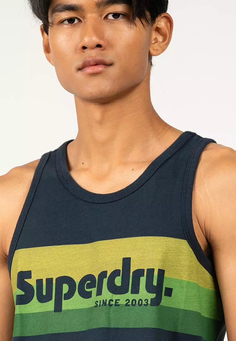 Buy Superdry Cali Stripe Logo Tank Top 2025 Online | ZALORA Philippines