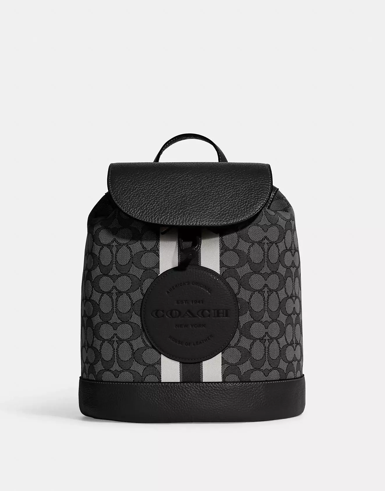 Jual Coach Coach Dempsey Drawstring Backpack In Signature Jacquard With ...