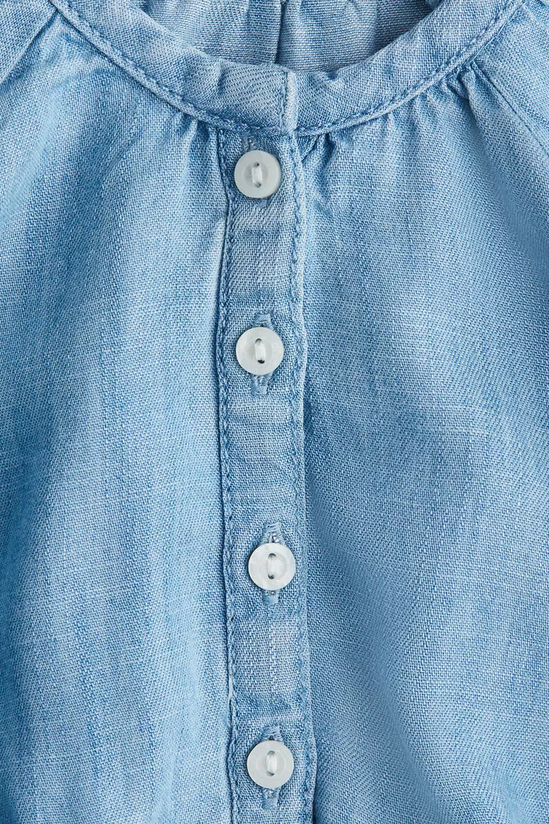Buy H&M Embroidery-detail denim blouse Online | ZALORA Malaysia
