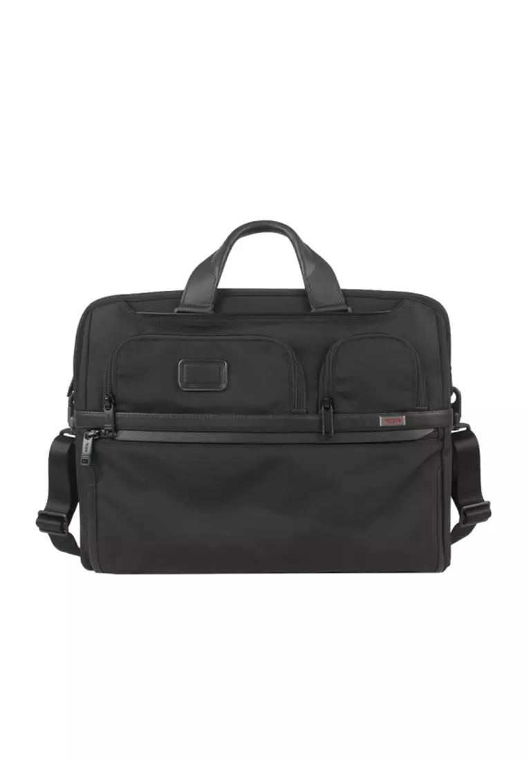 Buy TUMI Alpha 3 Black Compact Large Screen Laptop Brief In Black ...