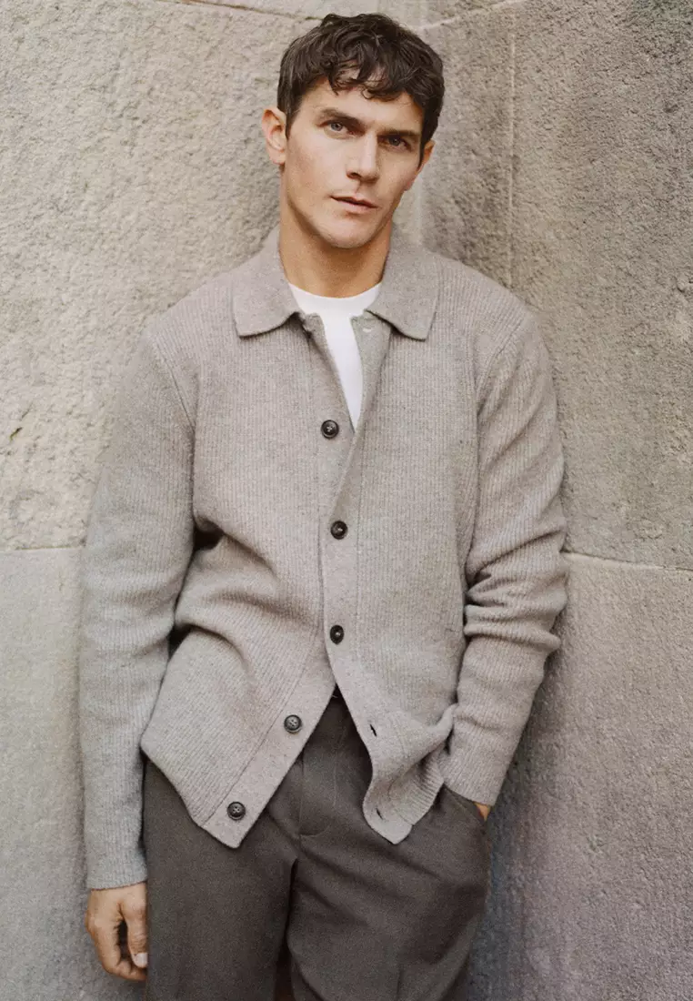 Buy MANGO Man Ribbed Knit Cardigan 2026 Online | ZALORA