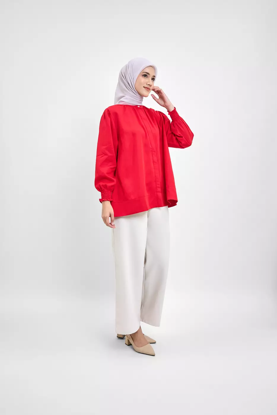 Jual MFMW MFMW Jivaw Atasan Blouse Merah Original 2025 | ZALORA Indonesia