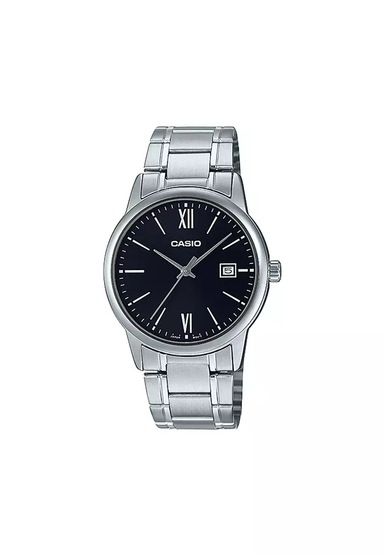Buy Casio Watches Men's Analog MTP-V002D-1B3 Silver Stainless Steel ...