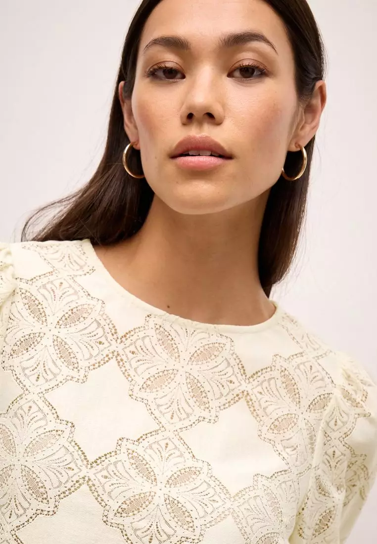 Buy NEXT Lace Long Sleeve Blouse 2025 Online | ZALORA