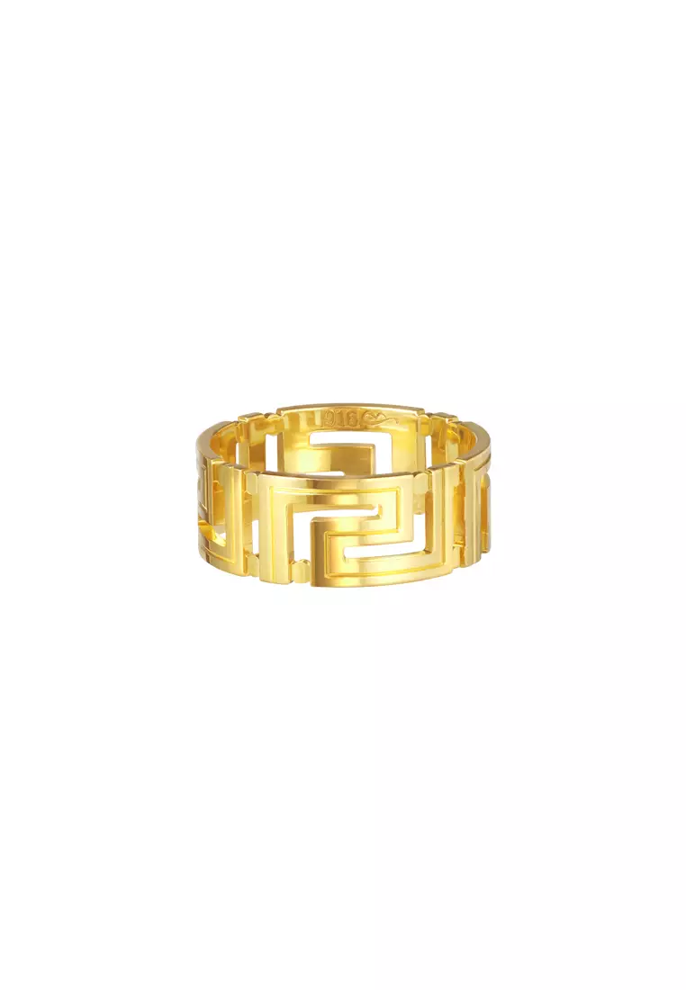 Buy TOMEI TOMEI Meander Style Ring, Yellow Gold 916 Online | ZALORA ...