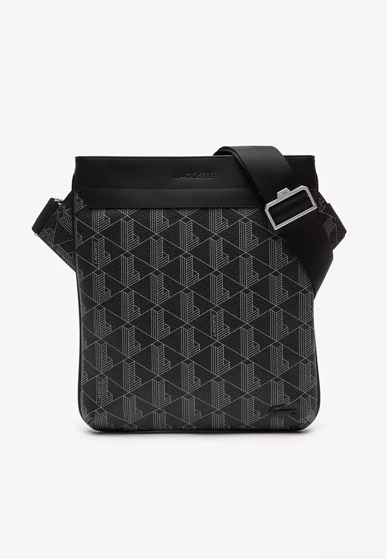Buy Lacoste Men’s Lacoste The Blend Monogram Print Shoulder Bag Online ...