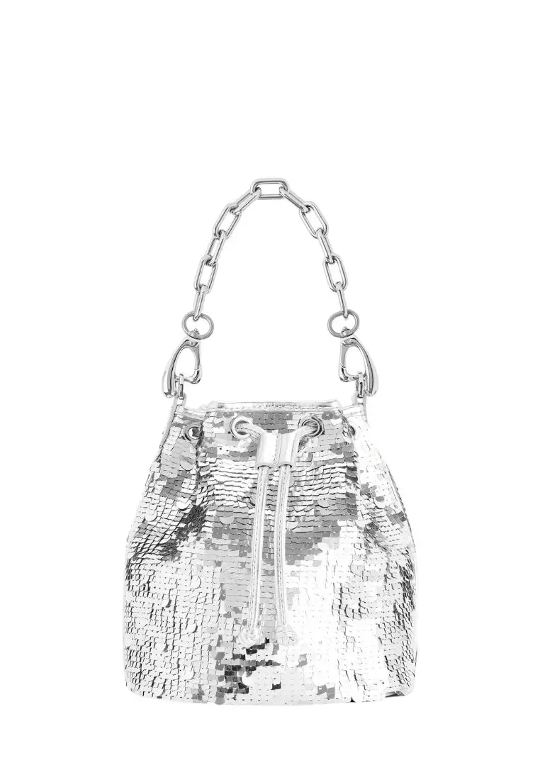 Jual Jw Pei Yulia Metallic Sequin Bucket Bag Silver Original 2024 Zalora Indonesia