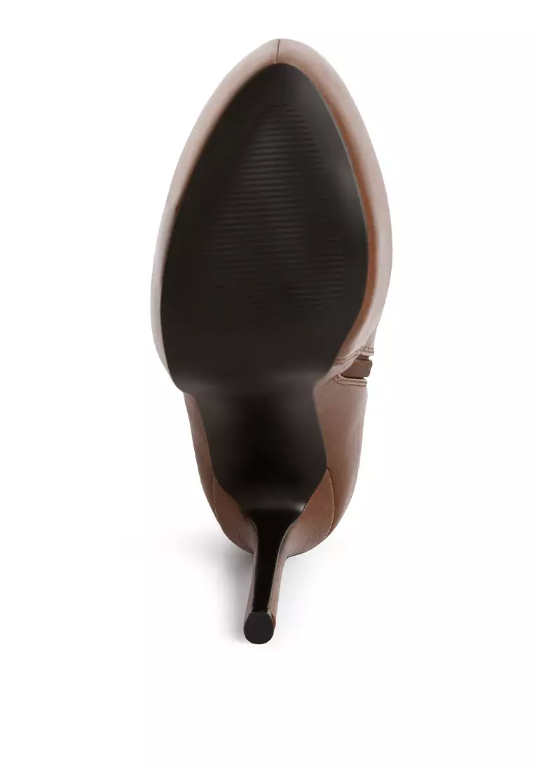 London Rag Tan High Platform Stiletto Ankle Boot 2024 | Buy London Rag ...