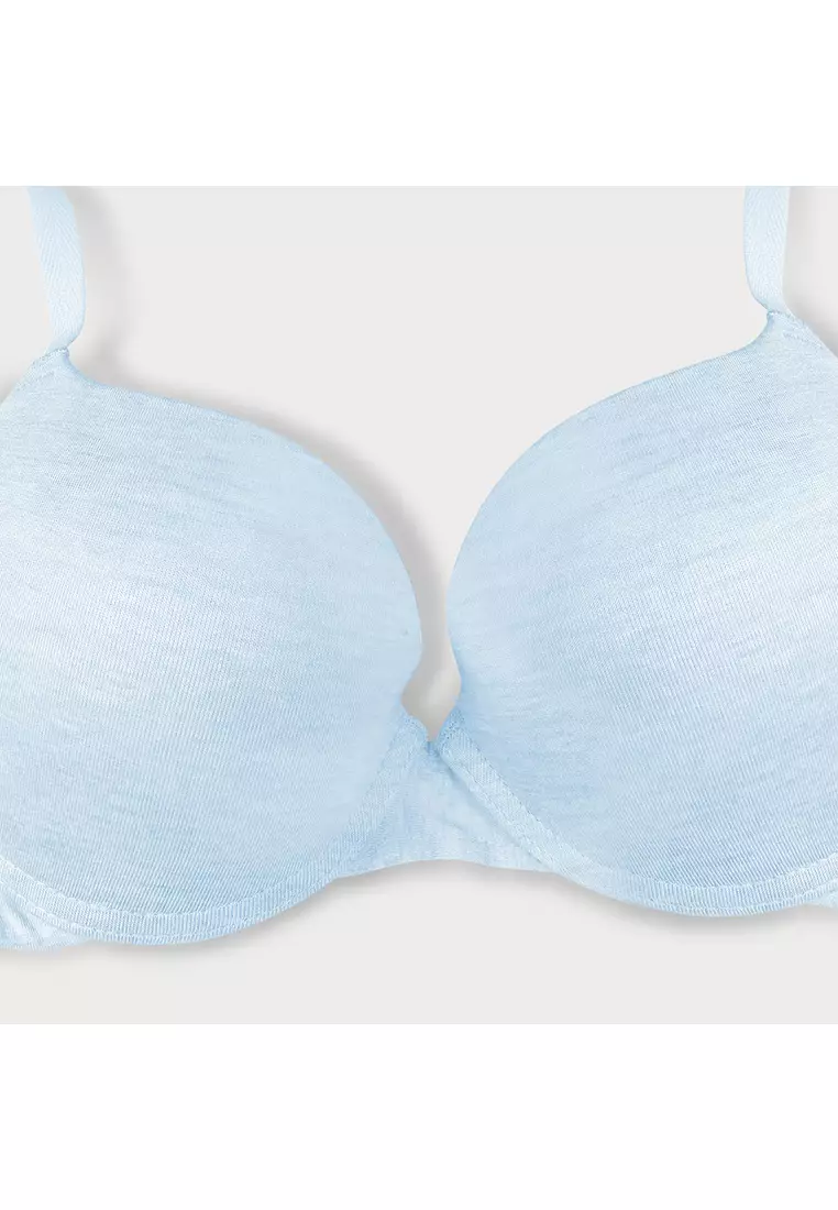 Jual Young Hearts Young Hearts Bra Cozy Melange 3/4 Cup B Y23-20220B - Blue Original 2023 ...