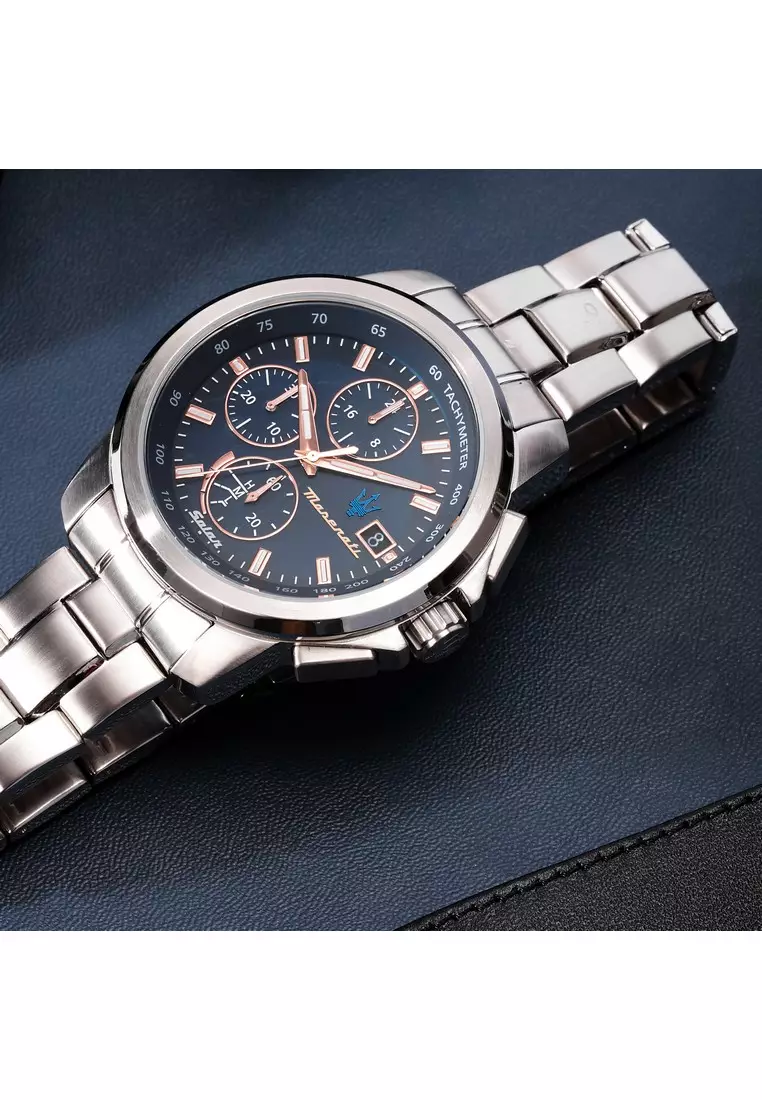 Buy Maserati 【2 Years Warranty】Maserati Successo 45mm Silver Stainless ...