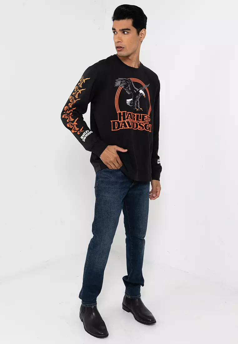 Buy Harley-Davidson Harley-Davidson Rising Eagle Long Sleeve Tee Online | ZALORA Malaysia