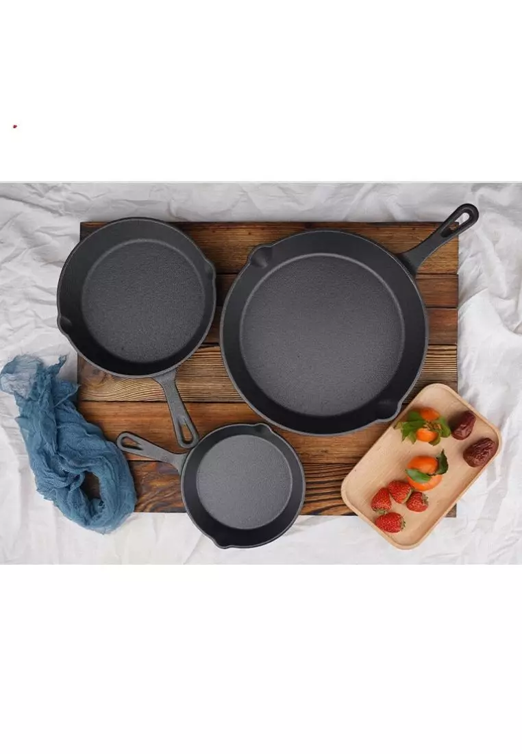 MasterTool Pure Cast Iron Skillet Pan(6 Inch) + Stainless Steel ...