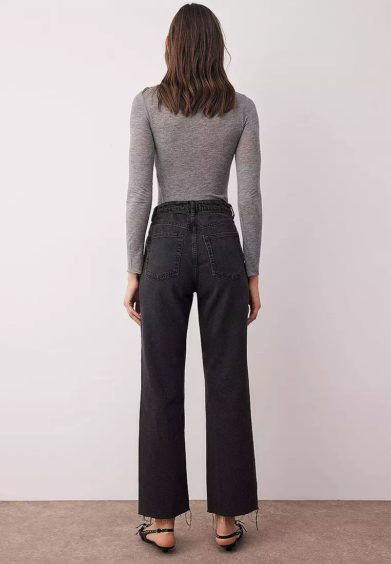 Buy Trendyol High Waist Straight Leg Jeans 2026 Online | ZALORA