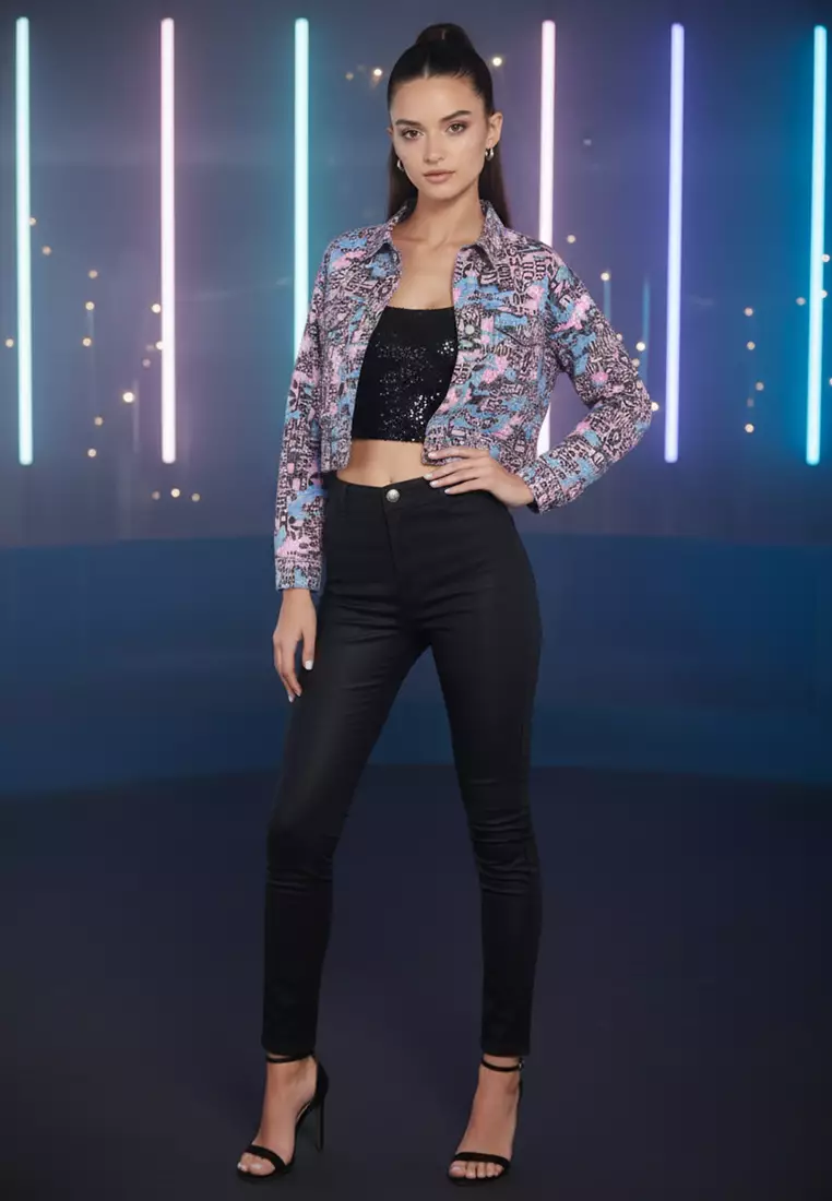 Buy London Rag Camo Cool Print Denim Jacket 2025 Online | ZALORA ...