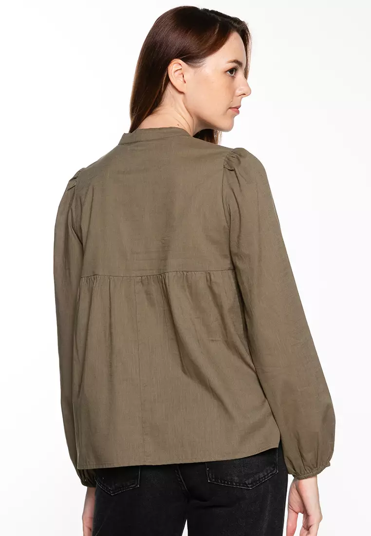 Buy Vero Moda Karo Flower Detail Shirt 2025 Online | ZALORA Philippines