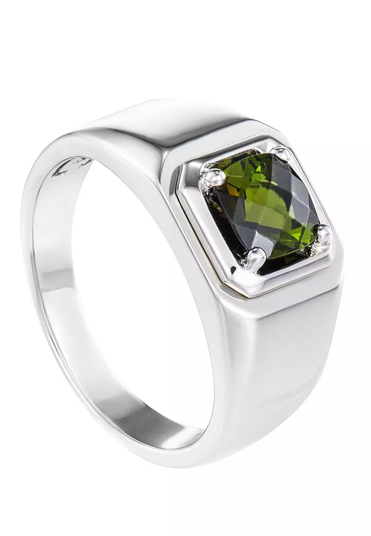 Buy HABIB HABIB Phoebe Tourmaline Silver Palladium Men's Ring A0548(PLD ...