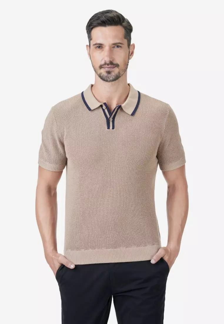 Buy Valentino Rudy Valentino Rudy Italy Men's Knit Polo Shirt 048430 ...