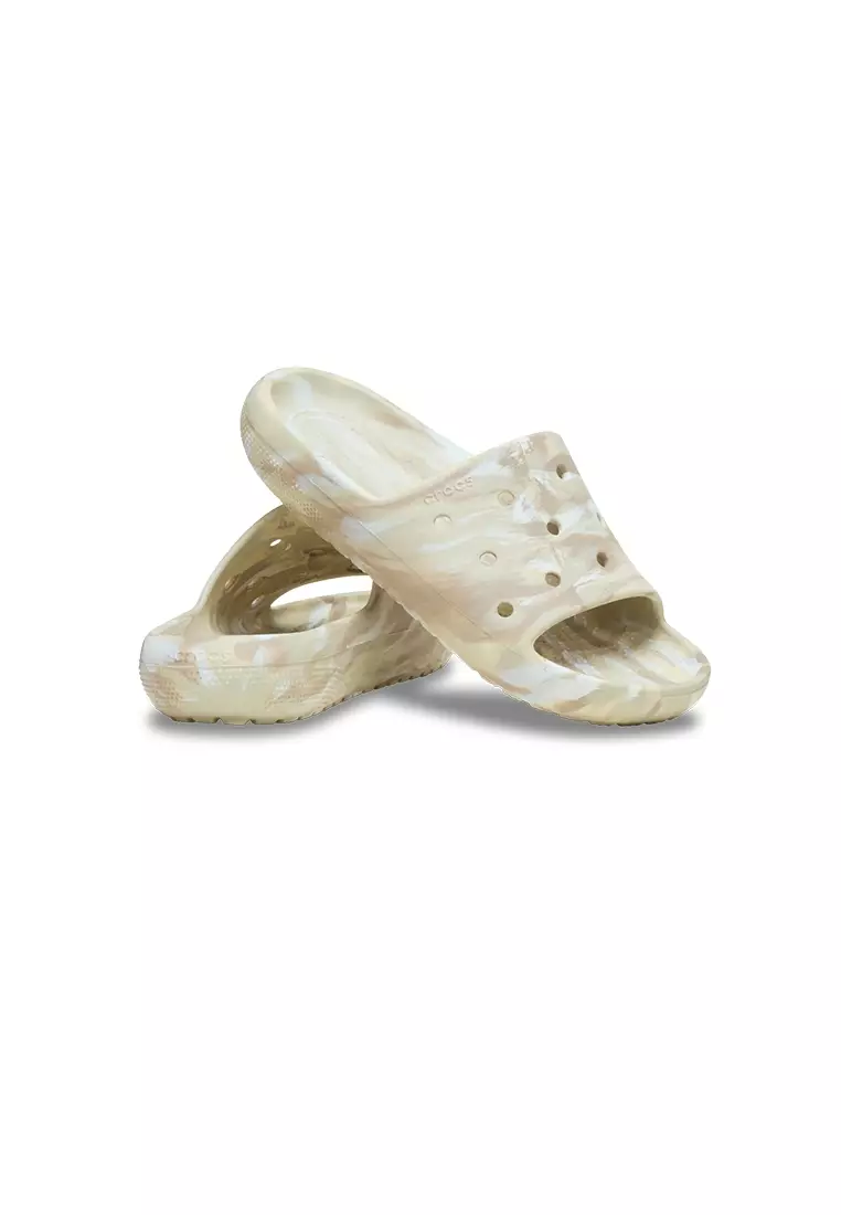 Buy Crocs Classic Marbled Slide 2 in Bone Multi 2025 Online | ZALORA ...