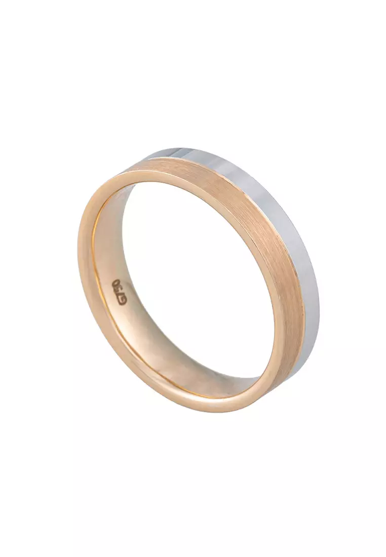 LITZ LITZ 18K White Gold & Rose Gold Men Ring PJ-MR076M 2024 | Buy LITZ ...