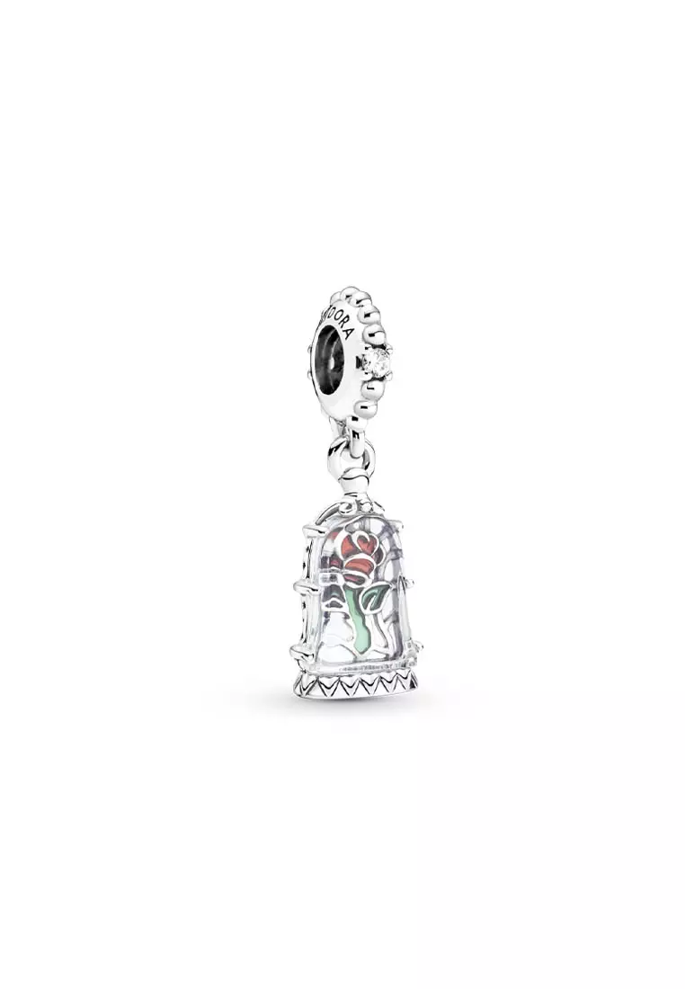 Buy PANDORA Pandora x Disney Beauty and the Beast Enchanted Rose Dangle ...