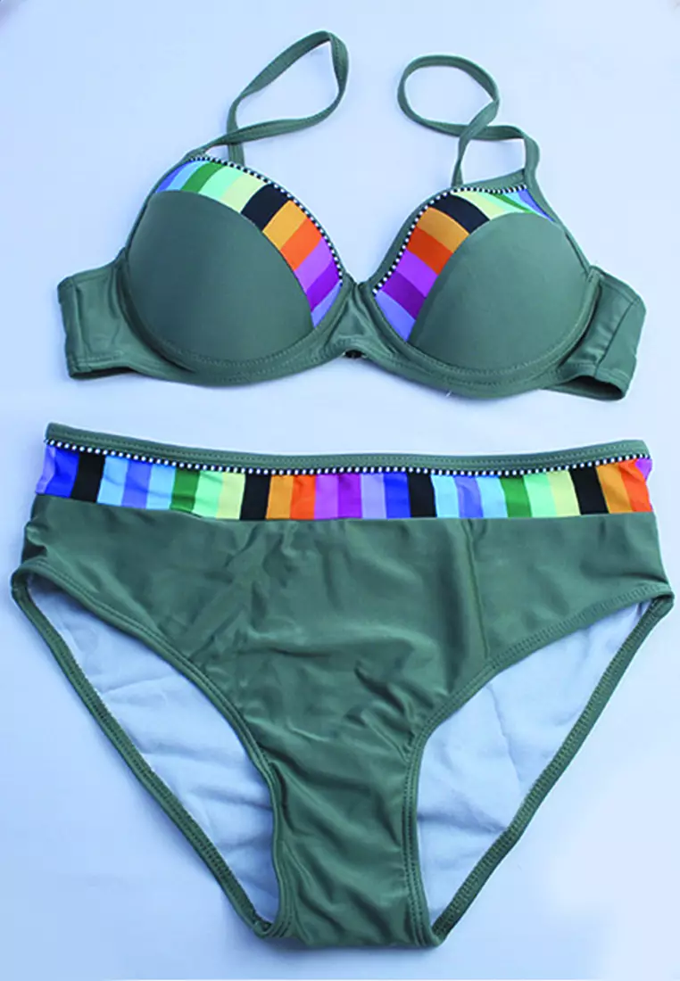 Buy Lycka Lkl8003 European Lady Bikini Swinwear Green 2025 Online Zalora Philippines
