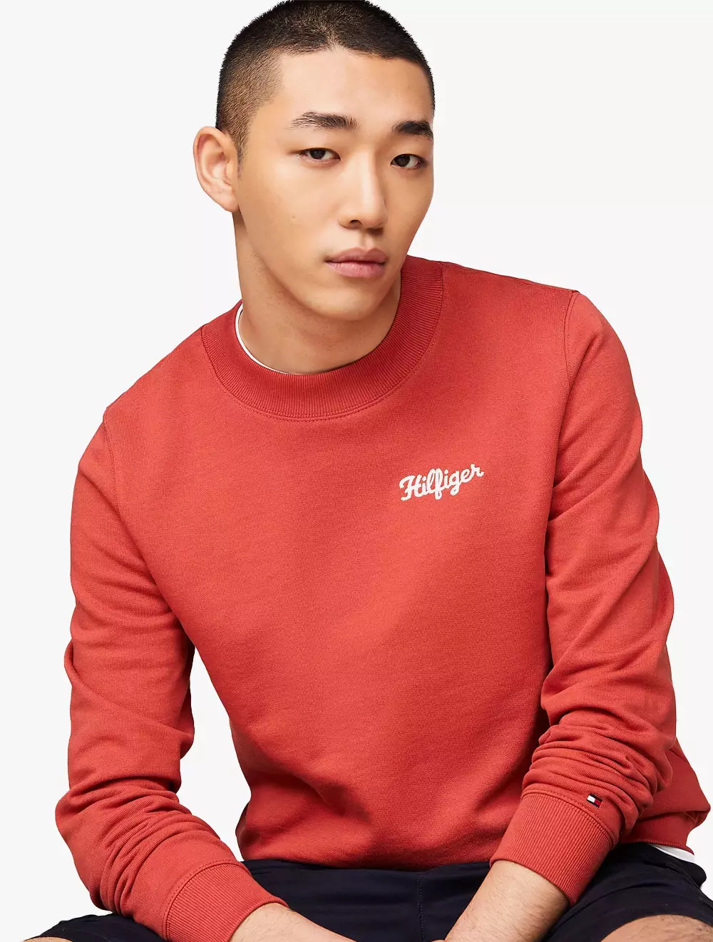 Jual Tommy Hilfiger TOMMY HILFIGER - CREW NECK CHEST LOGO SWEATSHIRT ...