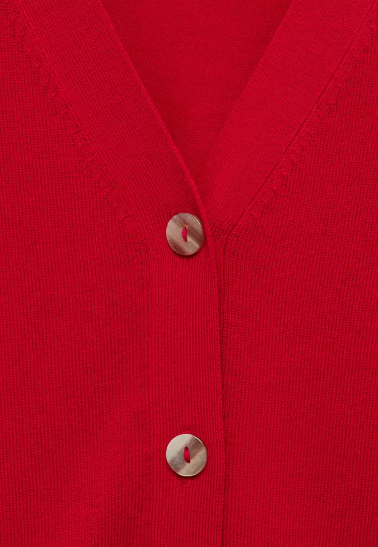 Buy Mango Mulberry Silk Blend Ribbed Cardigan 2025 Online | ZALORA
