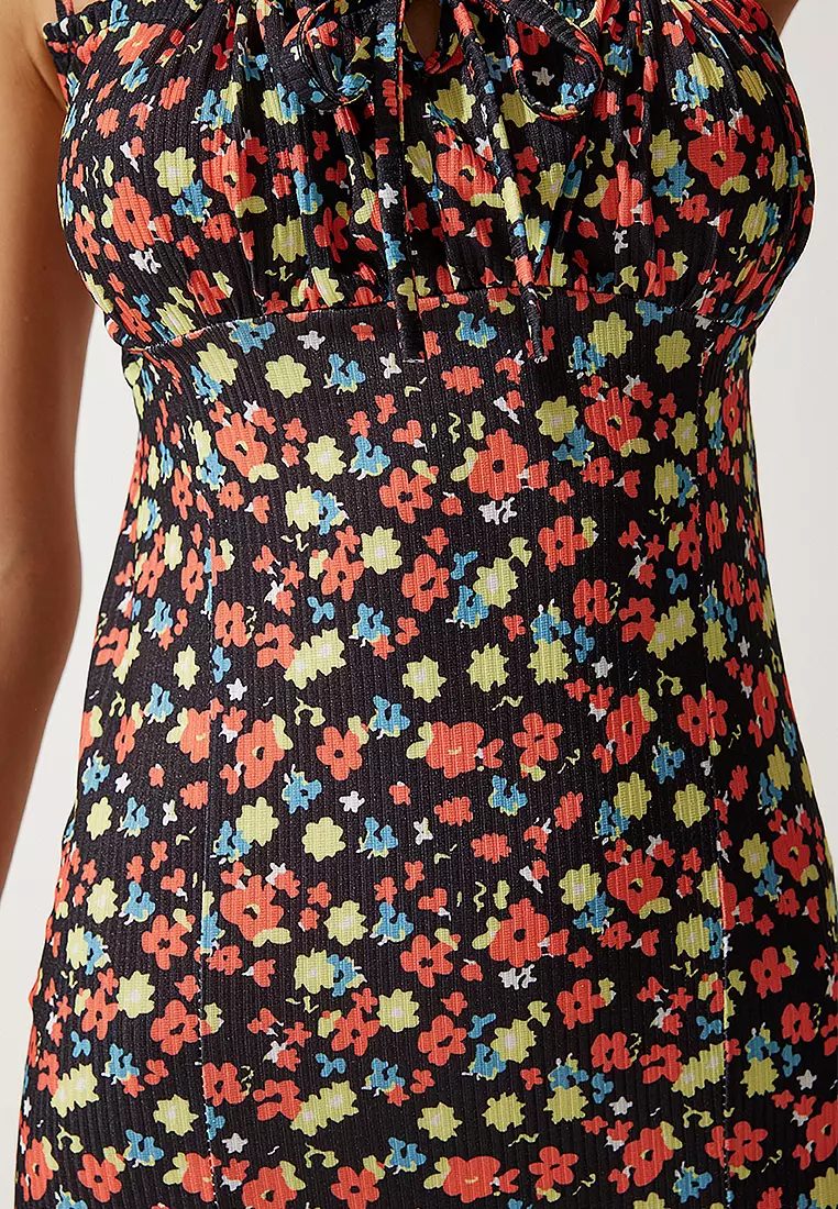 Buy Happiness Istanbul Pattern Slit Midi Dress 2025 Online | ZALORA