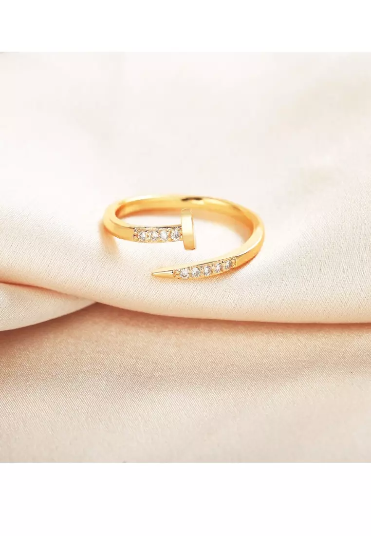 Jual La Miina La Miina Pointy Gold Ring Original 2025 | ZALORA Indonesia