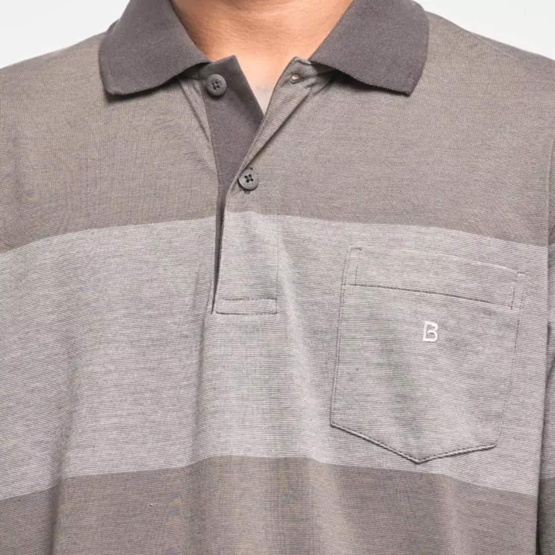 Jual Hassenda Dev Baverre Kaos Polo Salur Lengan Panjang VPB20014ACRM Abu Original 2025 | ZALORA ...