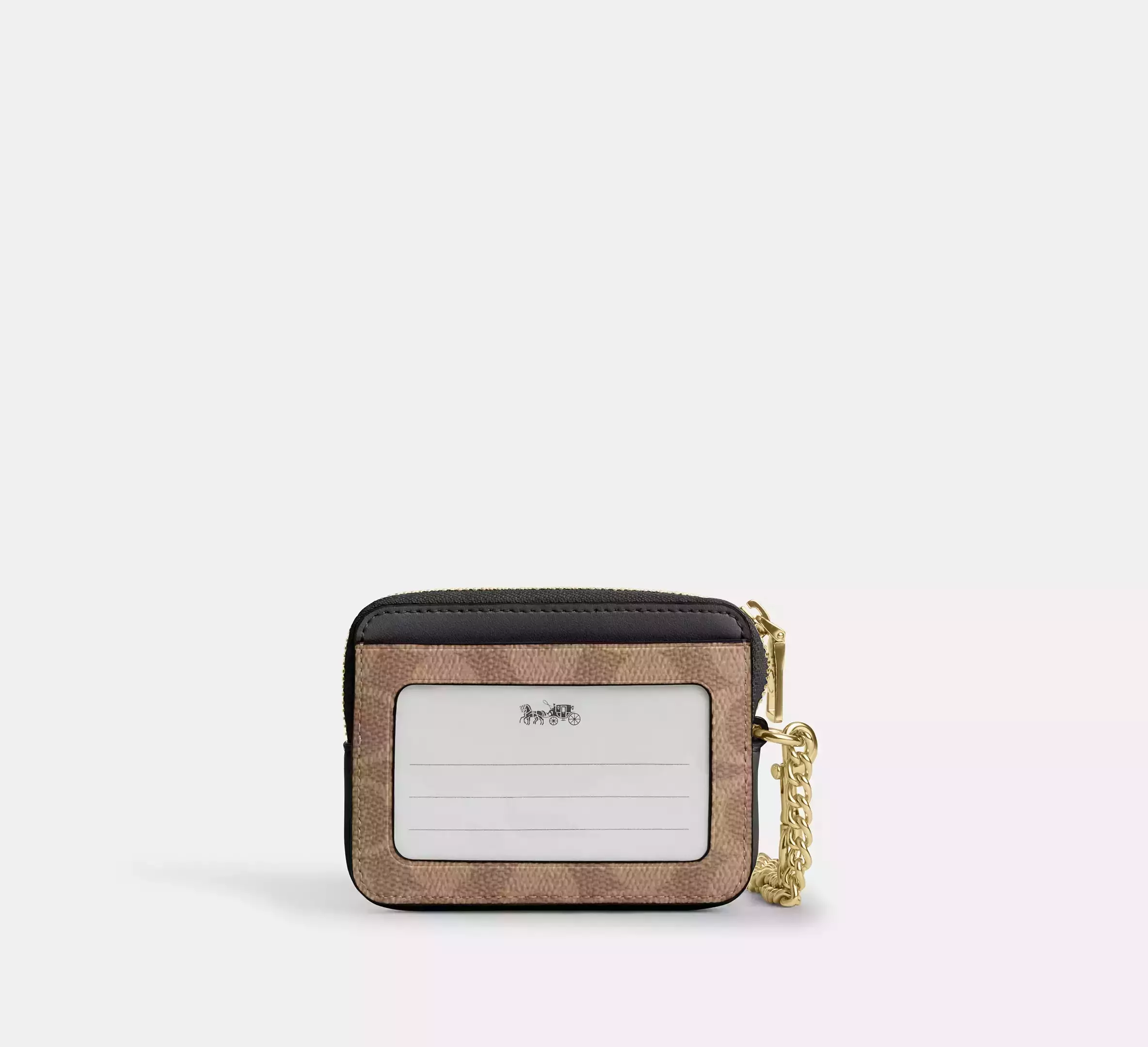 Jual Coach Coach Zip Card Case Sign Tan black CW883 Original 2026 ...