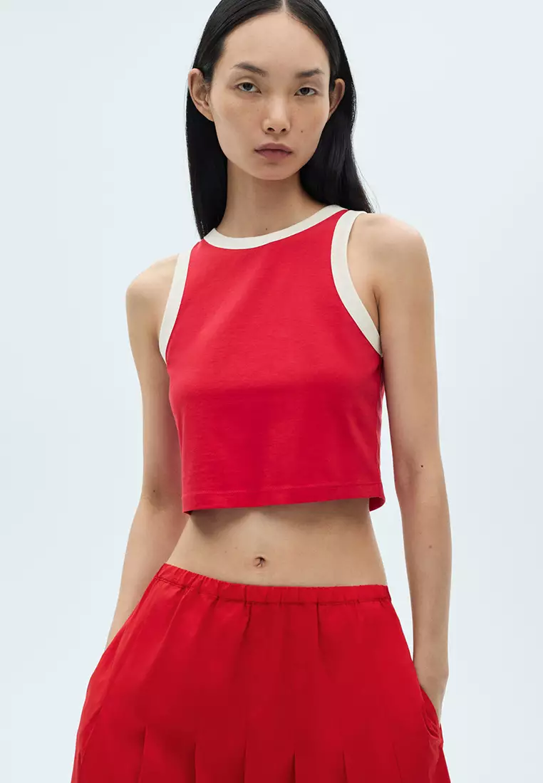 Jual Mango Contrast Trim Top Original 2025 | ZALORA Indonesia