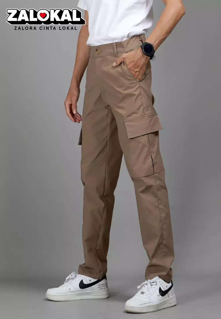 Jual Okechuku RAYMOND Celana Cargo Pria Earth Tone Cargo Tactical Pants ...