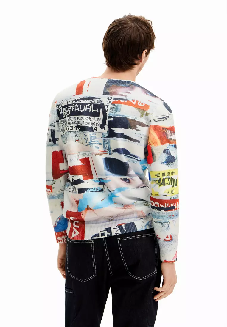 Buy Desigual Desigual Man Sweatshirt with Japanese magazine print. 2025 ...