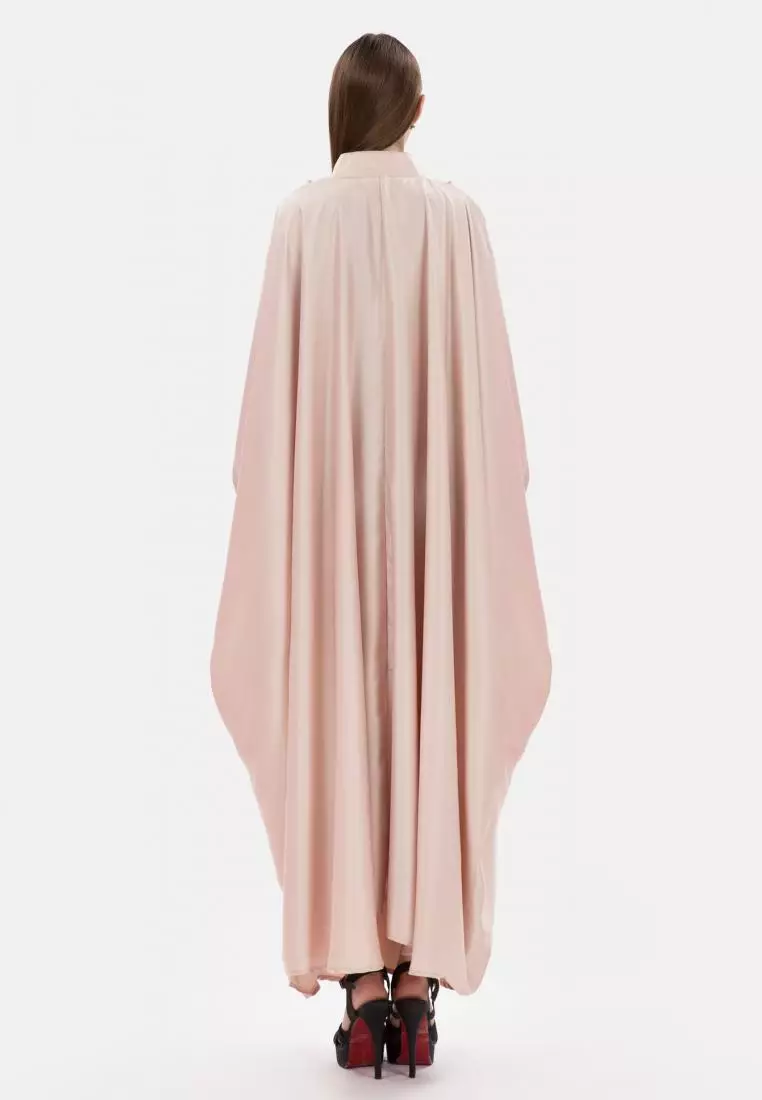 Jual The Pink Label Koko Collar Emnroidery Kaftan in Pink Original 2024 ...