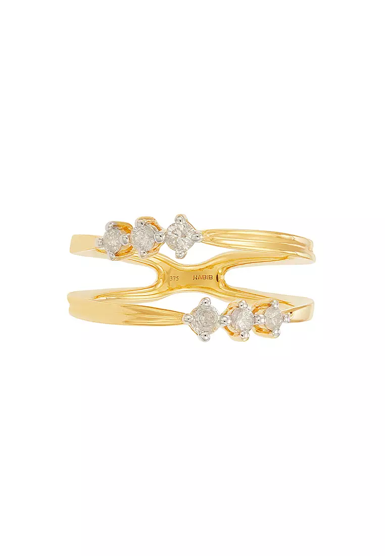 Buy HABIB HABIB Chic | Diamond Ring in 375/9K Yellow Gold 273320625 ...