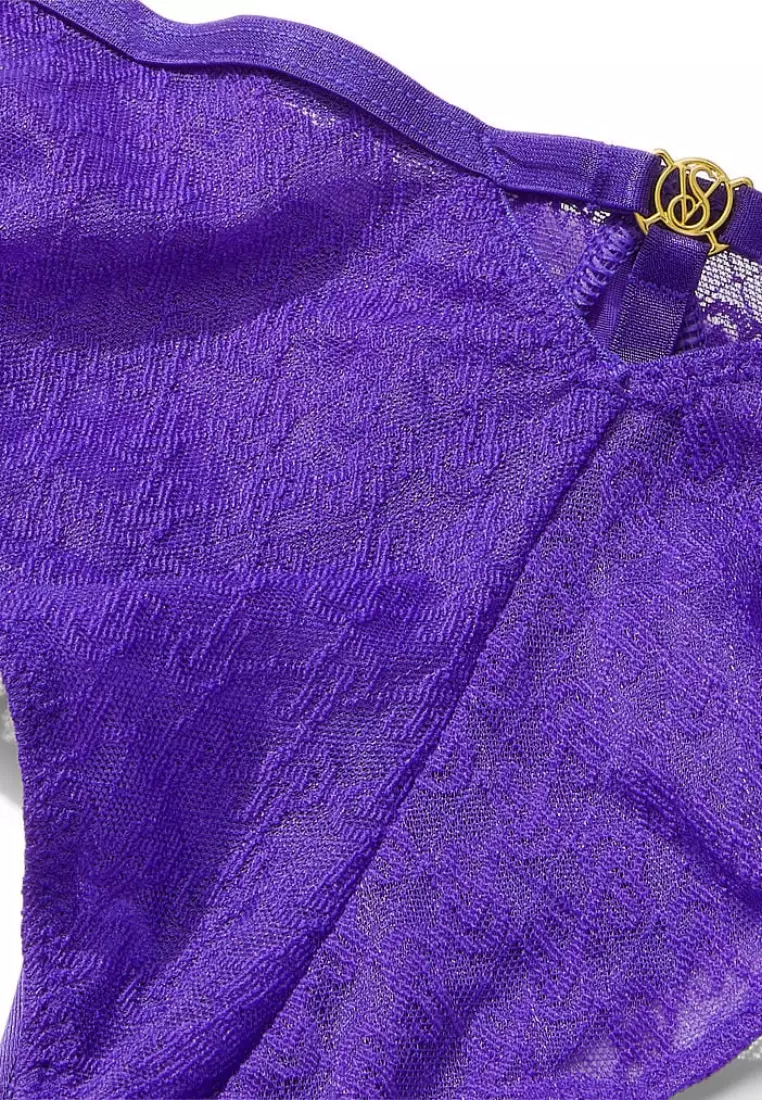 Jual Victoria Secret Victoria's Secret Icon Lace Cheeky Panty - Purple ...