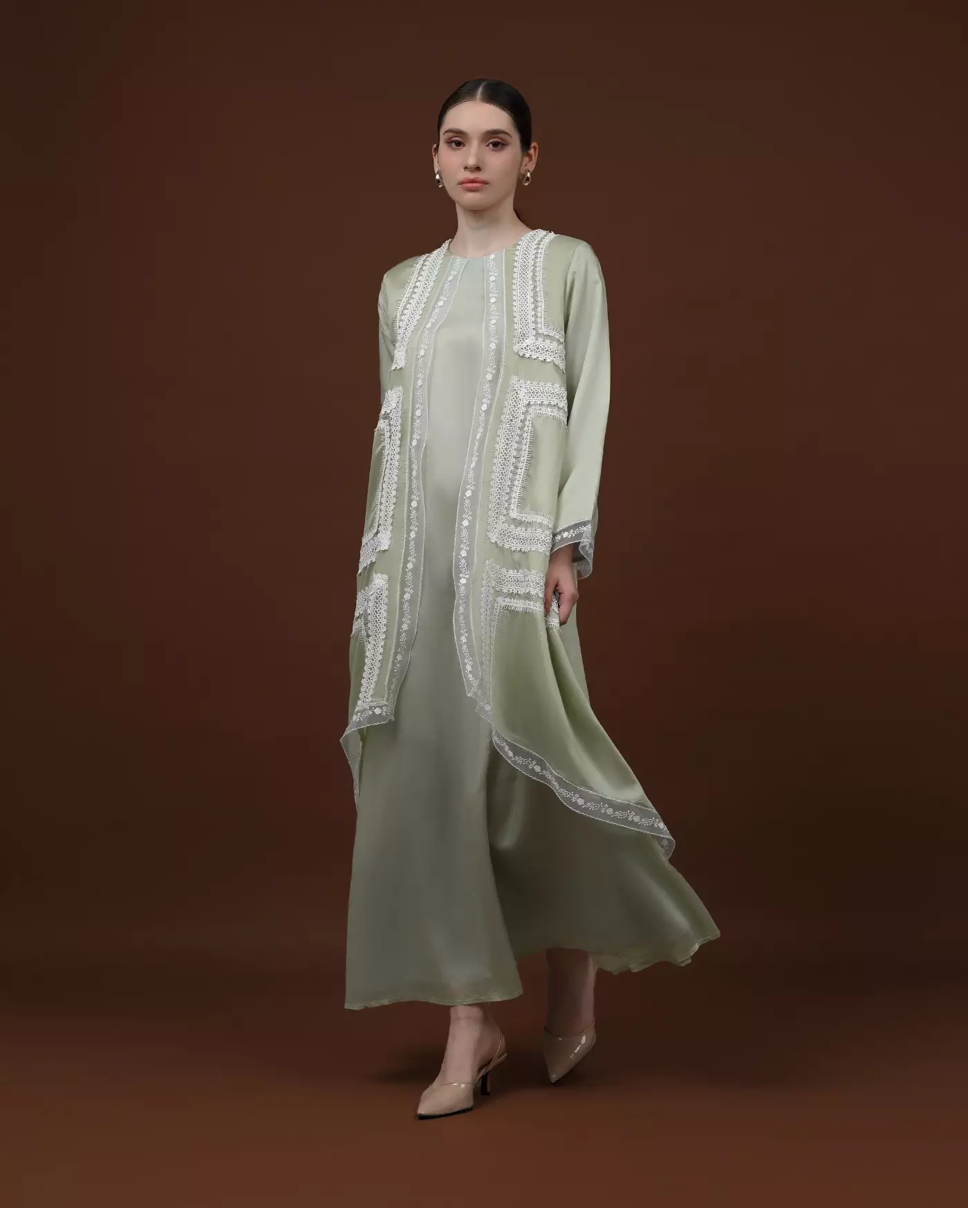 Jual Kasa Heritage Araceli Dress - Sage Original 2025 | ZALORA Indonesia